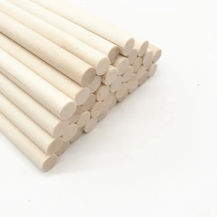20 pcs high quality solid wood round wood stick DIY model long wood ...