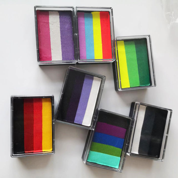 30g Customized Face Painting Colorful Rainbow Cake Split Fluorescent ...