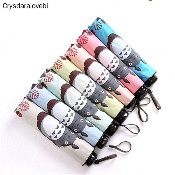 5 Colors Studio Ghibli Totoro Brand Umbrella Female Cute Funny Umbrella ...