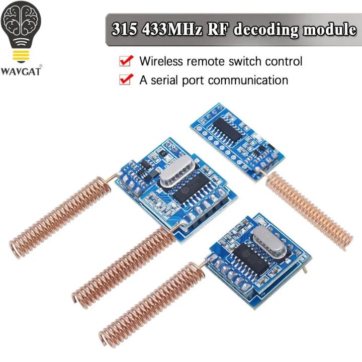 WAVGAT 315mhz RF Radio Frequency Decoding Module UART Wireless Remote Control Board Decoder ...