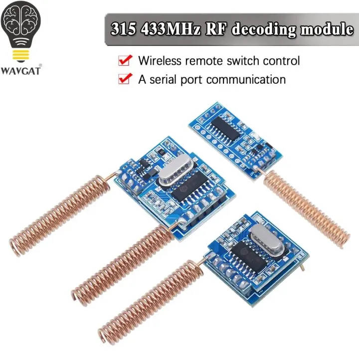 WAVGAT 315mhz RF Radio Frequency Decoding Module UART Wireless Remote Control Board Decoder ...