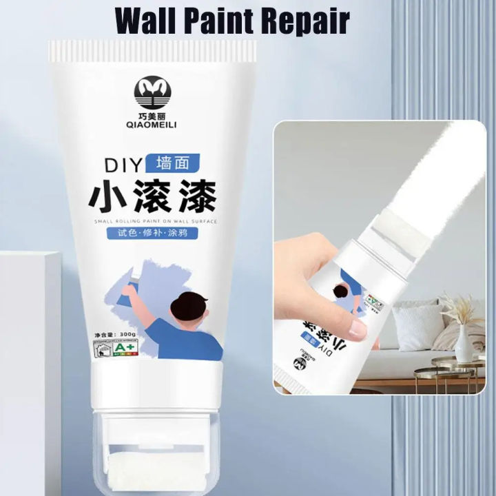 100g Wall Paint Repair Wall Paste with Rollers Brush Cover Latex ...