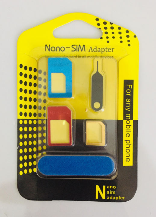 Universal 5 in 1 Nano SIM Card to Micro Standard Adapter with SIM tool ...