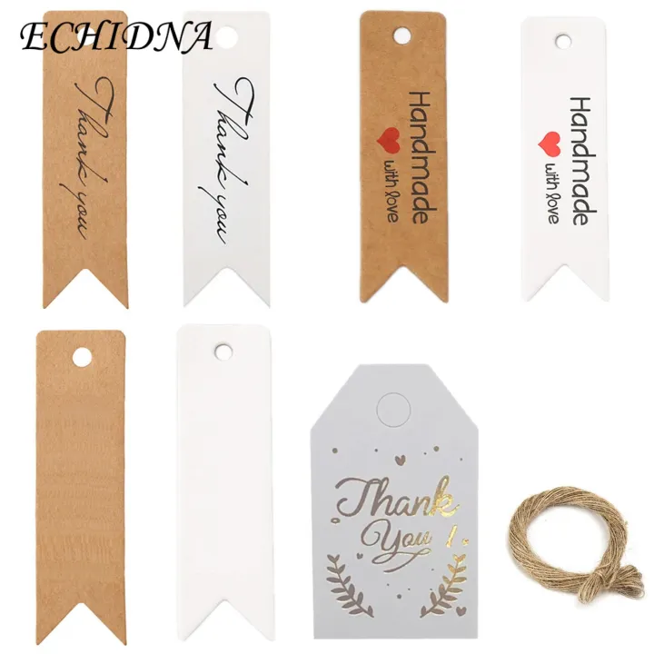 ECHIDNA Paper Tags Blank Design Wedding Thanksgiving Christmas Craft ...