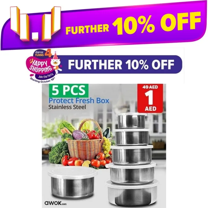 Food Containers Protect Fresh Box - 5 Pcs | Daraz.lk