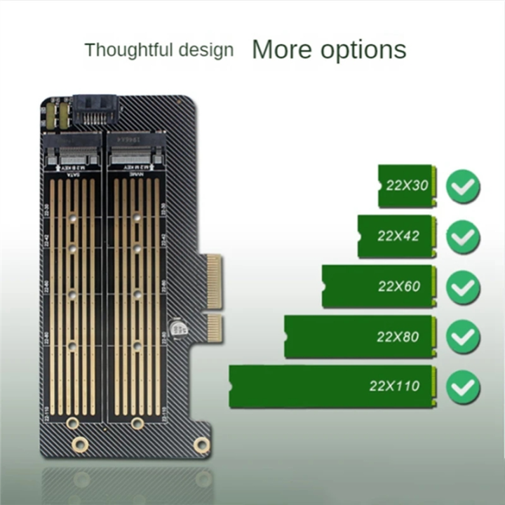 M. 2 NVMe and NGFF SSD to PCI Express M. 2 Adapter Card with Dual ...
