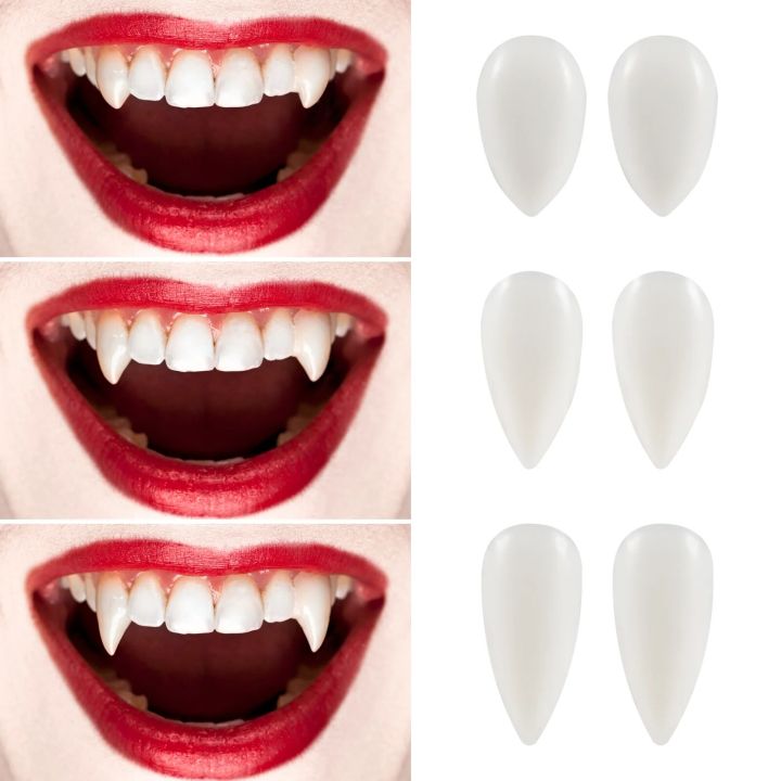 vampire teeth 3 Pairs Halloween Teeth Vampire Fangs Cosplay Teeth ...