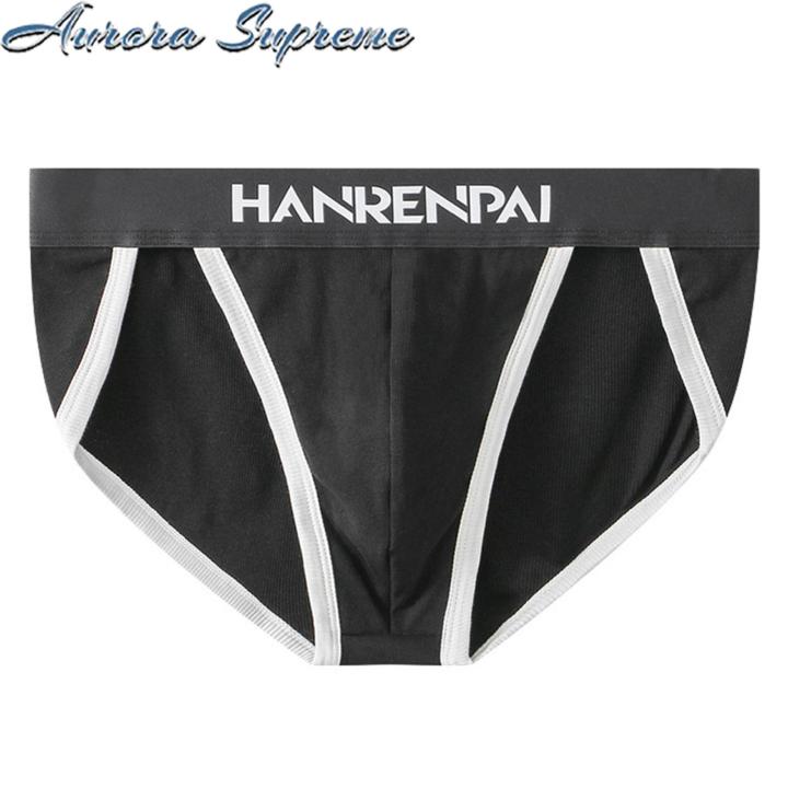 Contrasting Stripe Men Briefs Men's Briefs with High-cut Side Colorful ...