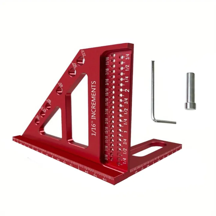 Aluminum Miter Triangle Ruler - 3D Multi-Angle Woodworking Square ...