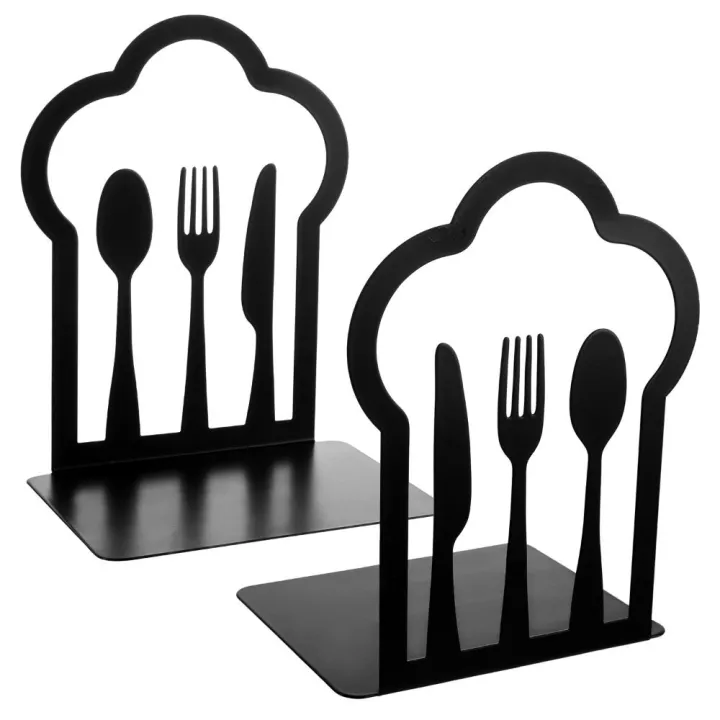 Bookend Supports Book Stoppers Knife Cloud Spoon Heavy Books Kitchen ...