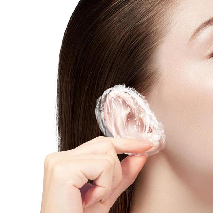 Plastic Ear Covers Protective Ear-sized Waterproof Shower Caps 100 Pack ...
