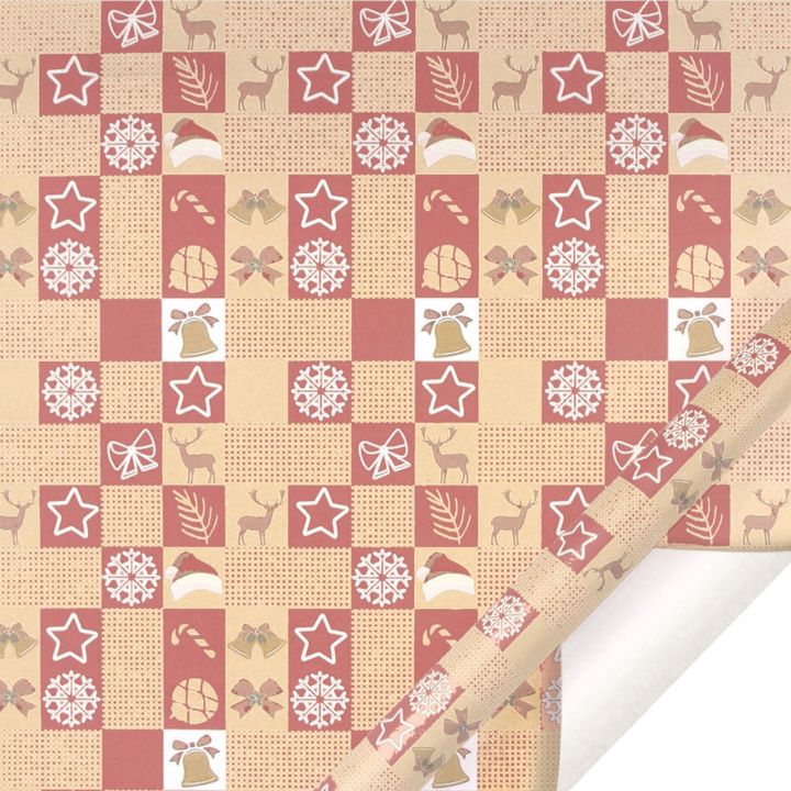 2022 Christmas Wrapping Paper Retro Gift Wrapping Paper Holiday Party ...