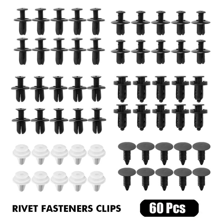 60pcs Auto Fastener Clip Car Body Bumper Rivet Retainer Clips For Bmw ...