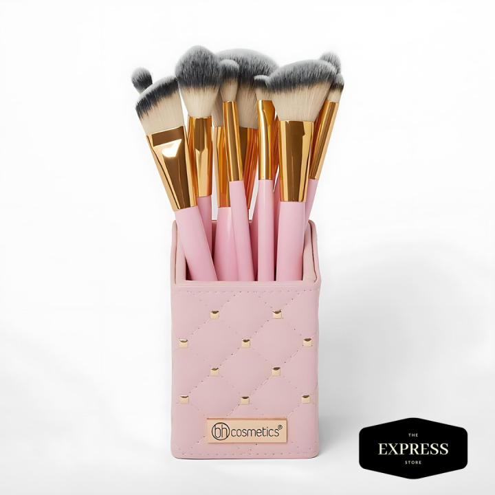 BH Studio Pro Makeup Brush Set – Studded Elegance 12-Piece Brush Set ...