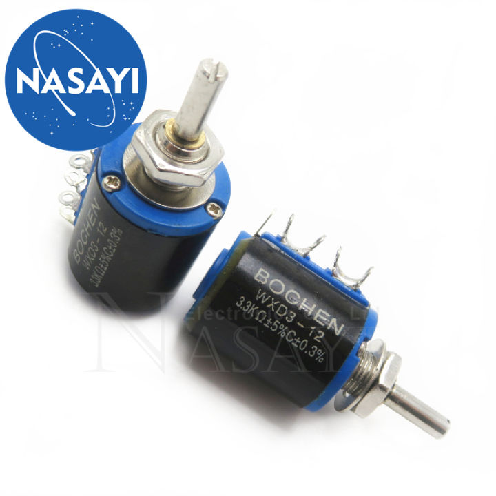 5pcs Precision multi-turn potentiometer 5 turns short body WXD3-12-1W 3 ...