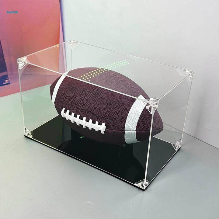 Acrylic Football Display Case Sports Collectibles Display Storage Rack ...