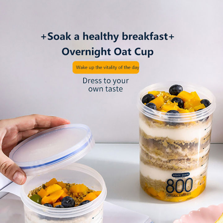 Salad Cup Breakfast Cup Heatable With Lid Seal For Storing Milk Fruits ...