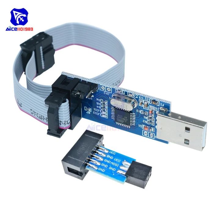 10 Pin to 6 Pin Adapter Board USBASP USBISP AVR Programmer USB ATMEGA8 ... 10 Pin to 6 Pin Adapter Board USBASP USBISP AVR Programmer USB ATMEGA8 ...