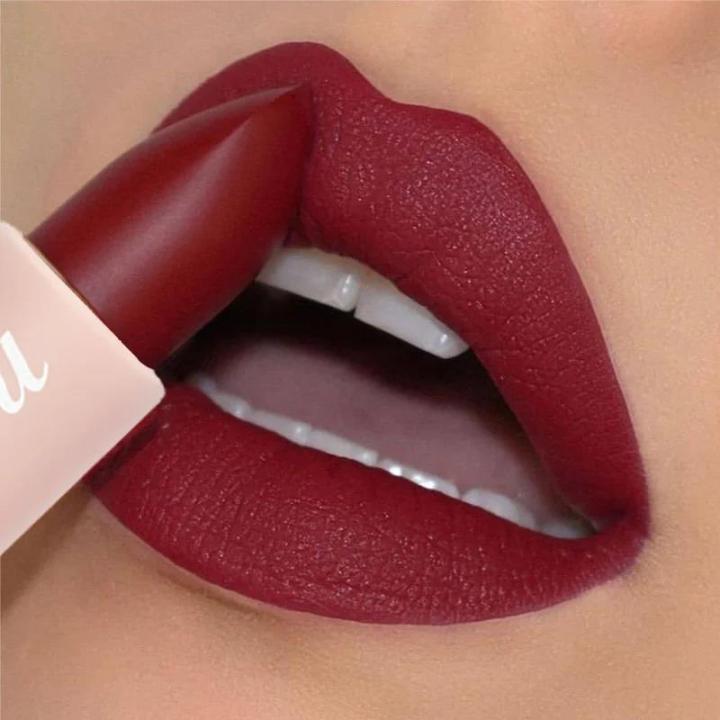 Red Pink Lipstick 15 Colors Matte Lasting Moisturizing Waterproof Non ...