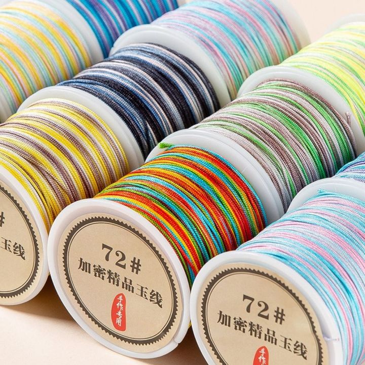 DIY Colorful Rainbow Chinese Knot Sewing Jewelry Making Rope Thread ...