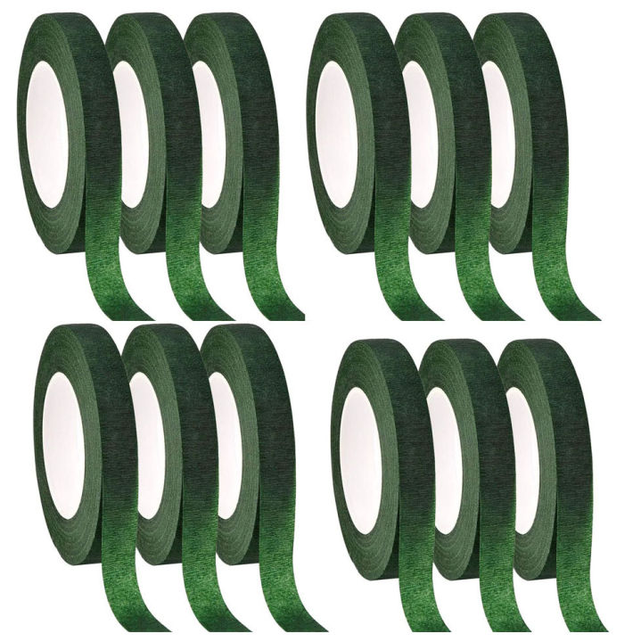 12 Pcs Floral Tape Florist Stem Wrap Green Tape for Bouquet Flowers and ...