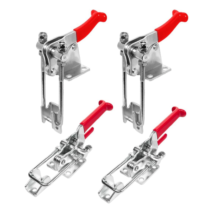 4Pack Toggle Clamps W/Adjustable U Bolt Latch, 90 Degree Vertical ...
