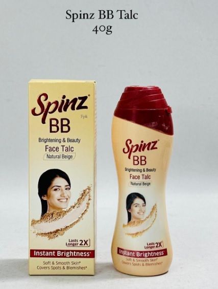 Spinz bb brightening & beauty face talc (natural beige) 25/40/70g ...