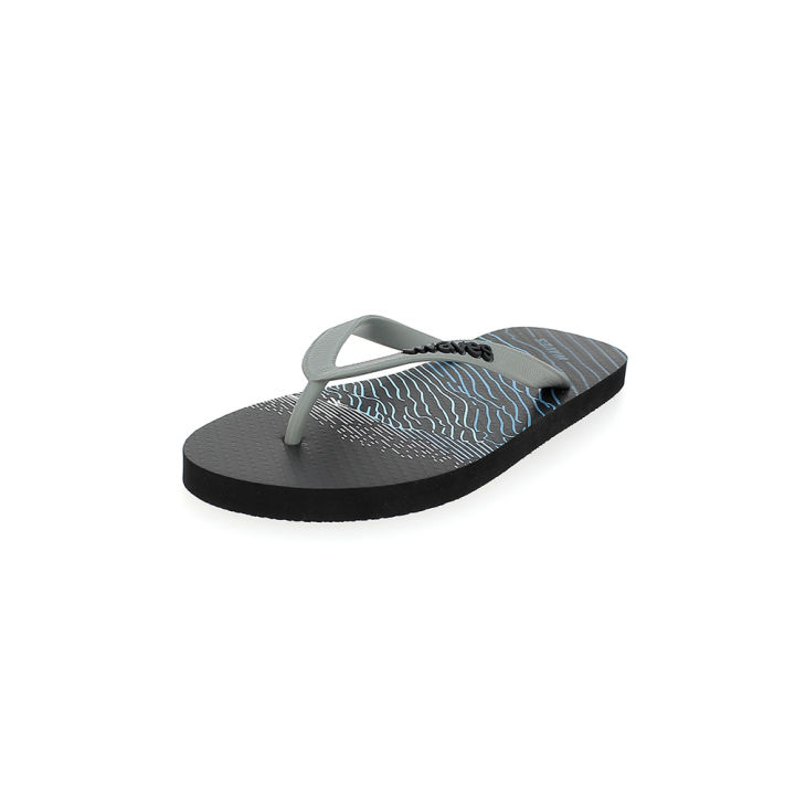 DSI Waves Flip Flops For Men Summer Rubber Casual Thong Style Black ...