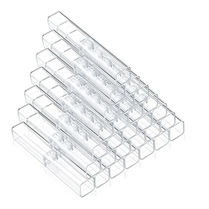 40 PCS Plastic Clear Acrylic Pen Case Gift Empty Pencil Boxes Plastic ...