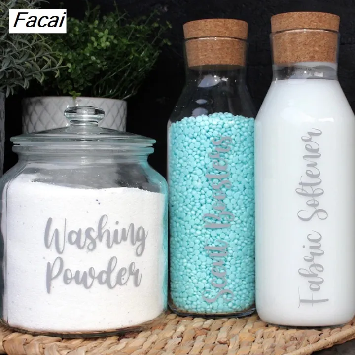 Facai Laundry Room Organisation Labels Vinyl Sticker Decals Washing ...