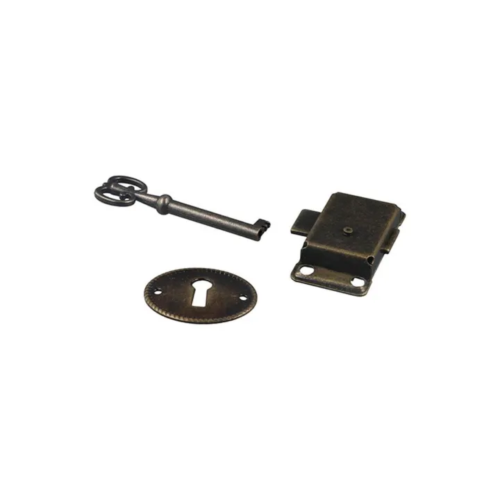 Door Gift Key Wood Box Cabinet Antique Home Improvement Locks Drawer ...