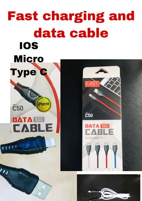 Fast Charging And Data Tranfer Cable For IOS.Micro Usb Type C. | Daraz.lk