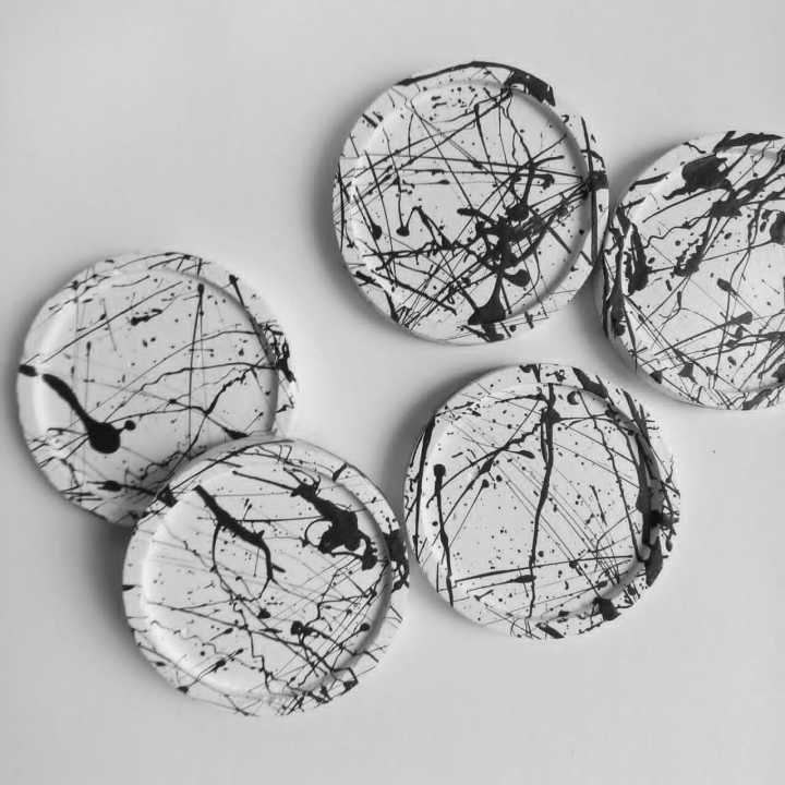 Marble design circle coasters | cement coasters | high quality coasters ...