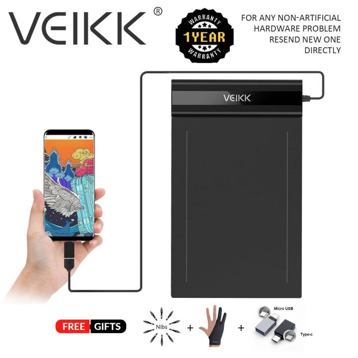 VEIKK S640 VK430 Ultra-Thin Easy Carrying Pen Tablet Graphic Drawing ...