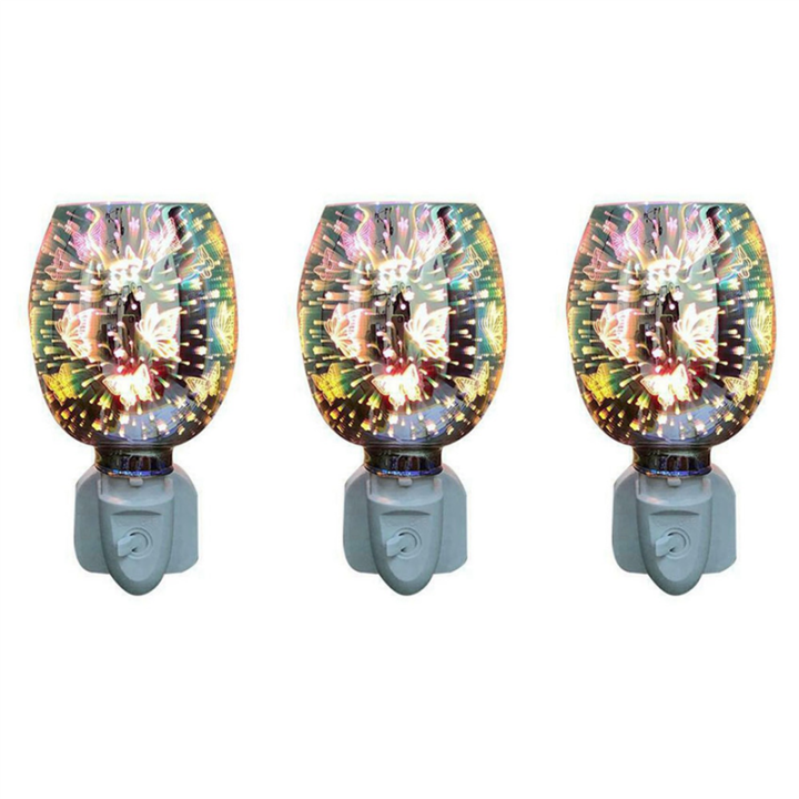 3X Electric Plug in LED Aroma Diffuser Lamps Wax Melt Oil Burner -UK ...