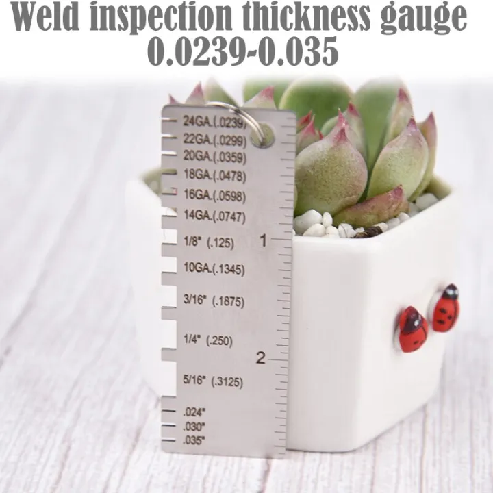 【KAMDSS015】AWG SWG Wire Gauge Thickness Ruler Gauge Diameter Steel ...
