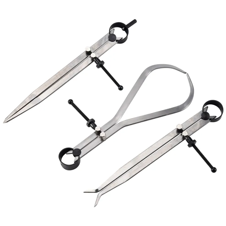 Spring Inside Outside Divider Caliper Set 8-Inch Machinist Tools 3-Pack ...