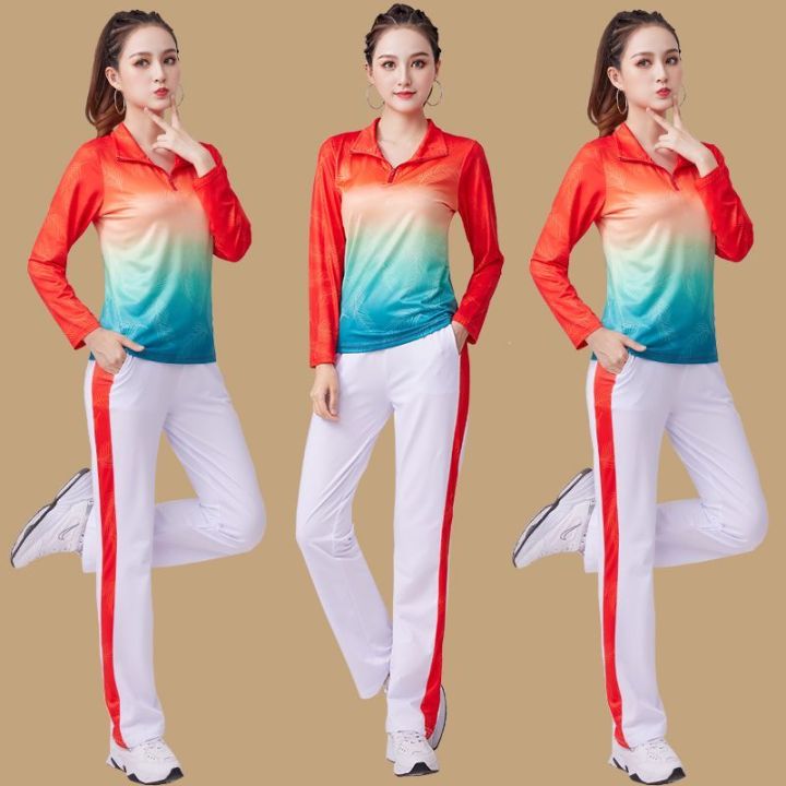 Spring and Autumn Square Dance Clothing Women's Suit Latest Long Sleeve ...