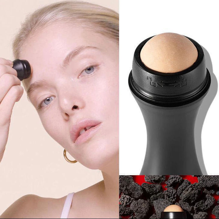 Face Oil Absorbing Roller Skin Care Tool Volcanic Stone Oil Absorber ...