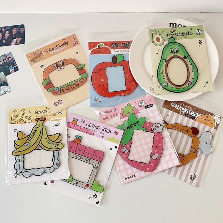 Creative with Photo Slots Fridge Magnets Cartoon Acrylic Magnetic ...