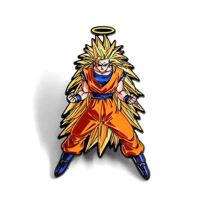 Kids Gifts Son Goku Dragon Ball Pins Metal Enamel Super Saiyan 3 Anime ...