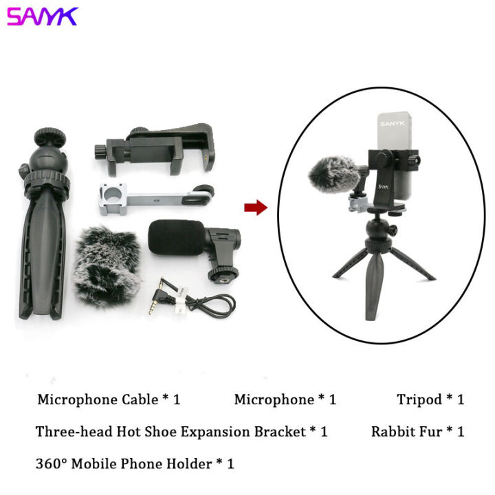 【ThinkWay】 Phone Video Vlogger Kit Set with Tripod LED Fill Light ...