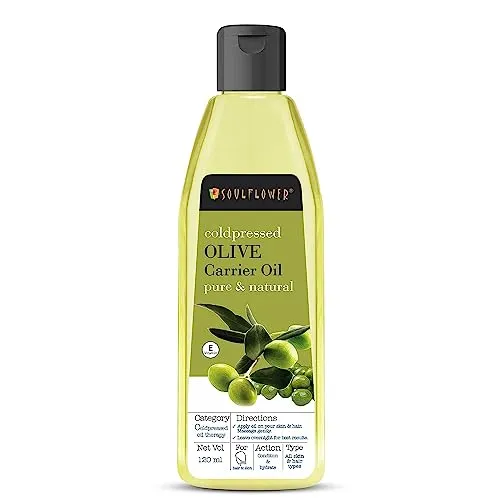 Soulflower Olive Hair Oil |Cold pressed, Hair Growth, Skin Nourishment ...