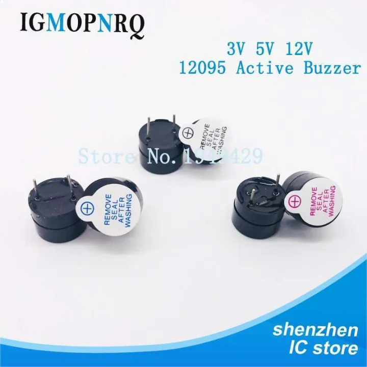 10pcs 12095 Magnetic Long Continous Beep Tone 12*9.5mm 3v 5v 12v Active ...