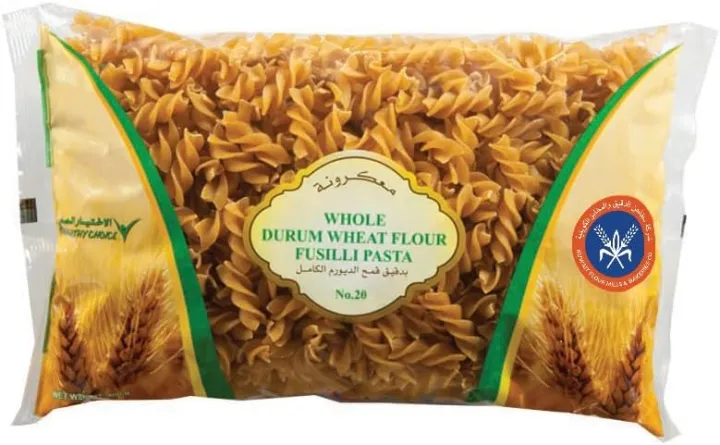 Kuwait Flour Whole Durum Wheat Fusilli Pasta No.20, 400 gm (FROM DUBAI ...
