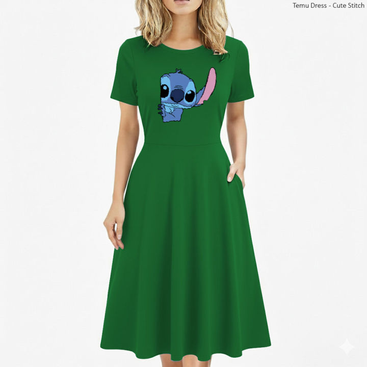 Temu Dress - Cute Stitch Lady Dress Girls Woman Women Frock Tight ...
