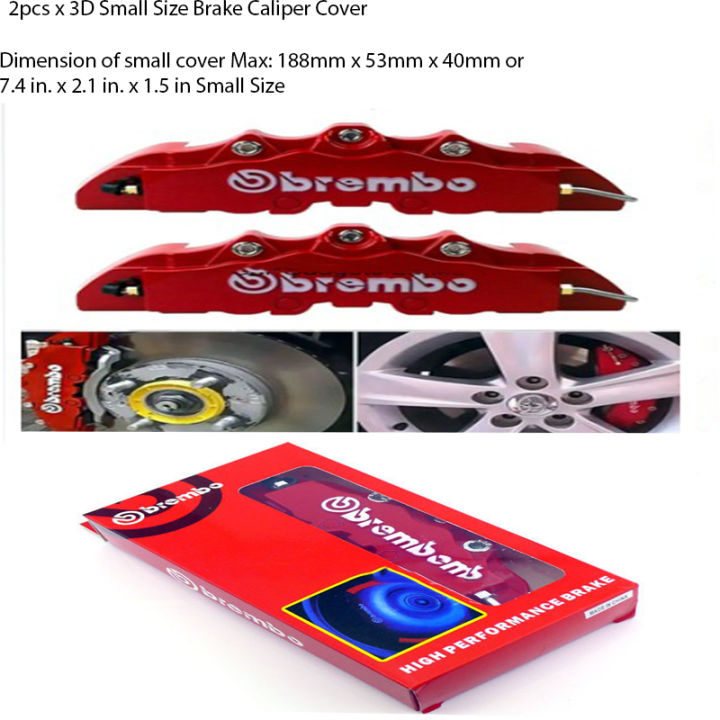 2Pcs BREMBO Disk Brake Caliper Cover Set Small Size(S) Red Colour ...