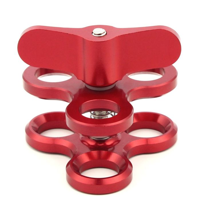 Diving Aluminum Arm Butterfly Clip Arm Triple Mount Like Base Adapter ...