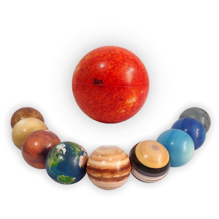 Children Eight Planets Bouncy Ball Stress Relief Toys Moon Solar System Education Science ...