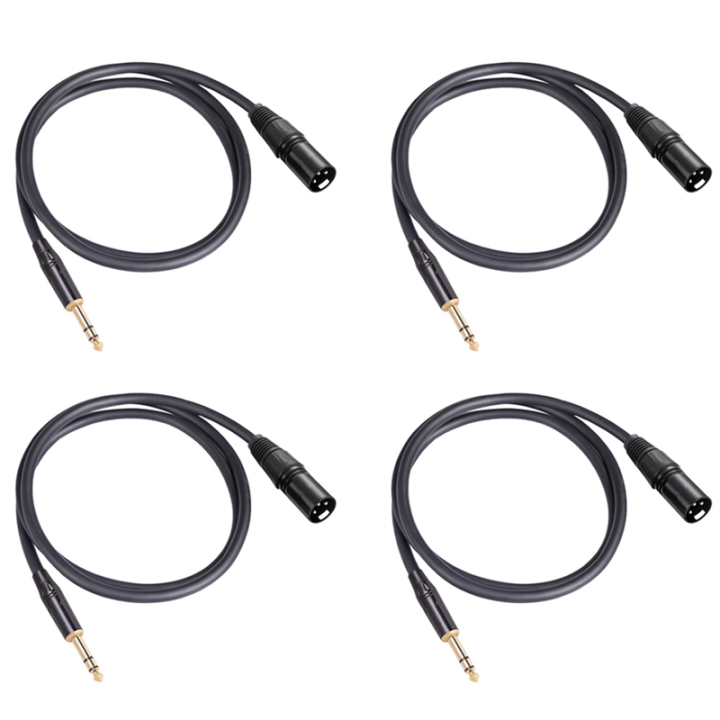 NXFDSIOZ 4X 6.35 mm 1/4 Inch Male to XLR Male Audio Stereo Mic Cable ...